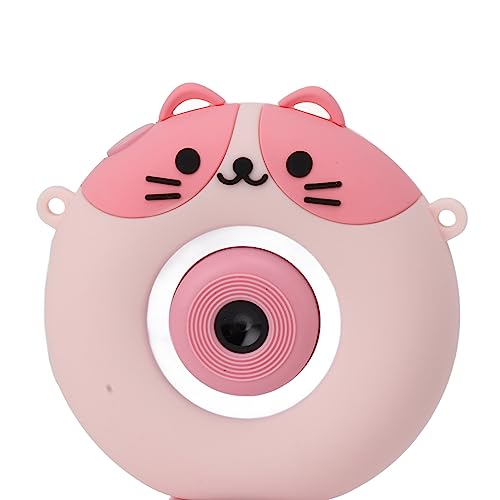 Portable Digital Camera Toy 8X Digital Zoom Cute Protective Case for Kids Selfie Camera for Birthday Gift (Pink)