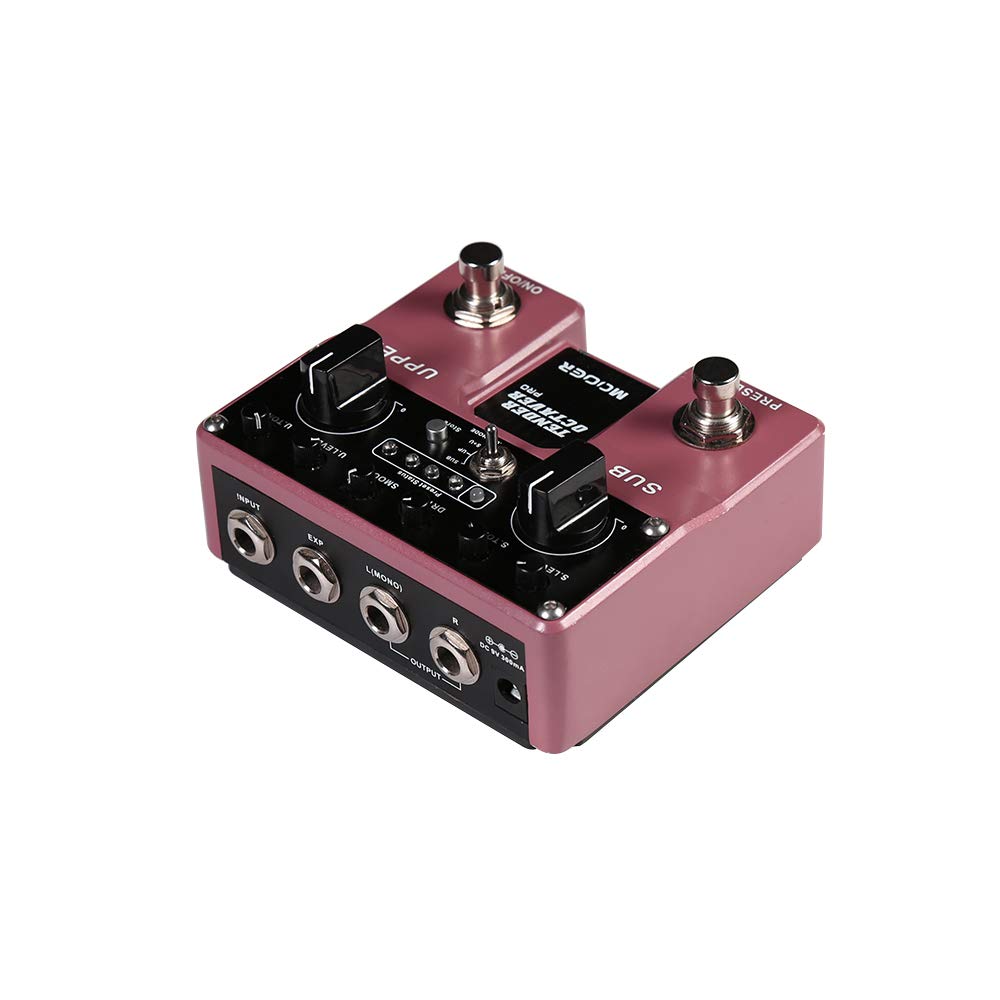 MOOER Tender Octaver Pro, Stereo Octave Pedal with Adjustable between unison and +1/-1 octave Make Your Harmonization, Pitch Shifting, Whammy and Detune Chorus Effects