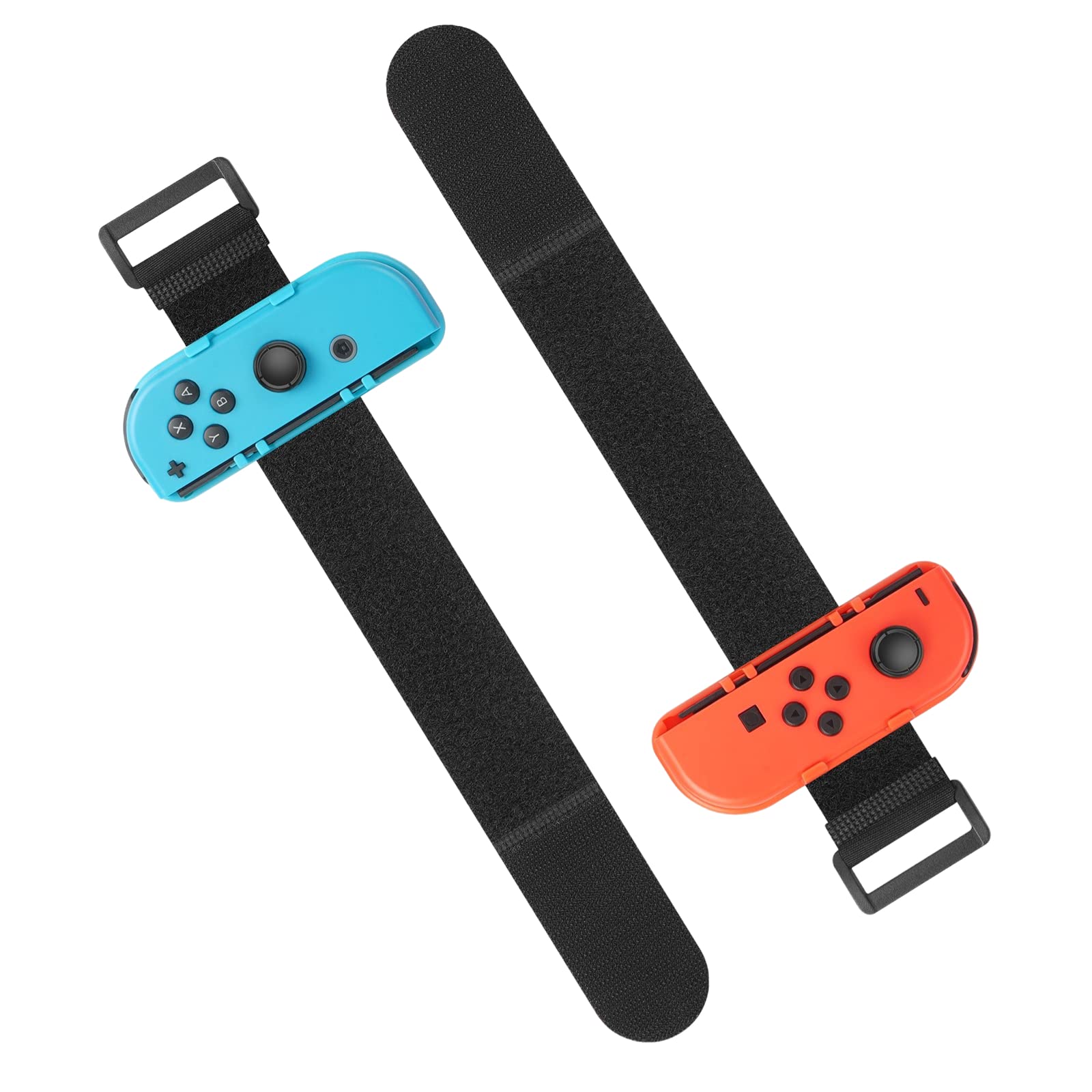 Wrist Bands for Dance Games 2024/2023/2022/2021/2020 Switch and for Zumba Burn It Up, ZAONOOL Adjustable Elastic Dance Strap for Switch and Switch OLED Joy Cons Controller, 2 Pack (Blue and Red)