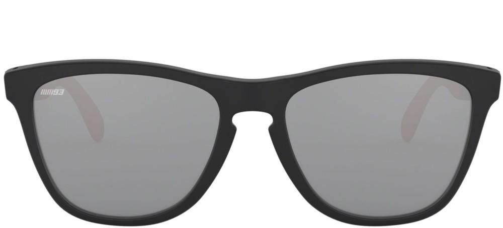 Oakley Men's Oo9428 Frogskins Mix Square Sunglasses, Polished Clear/Prizm Violet Polarized, 55 mm