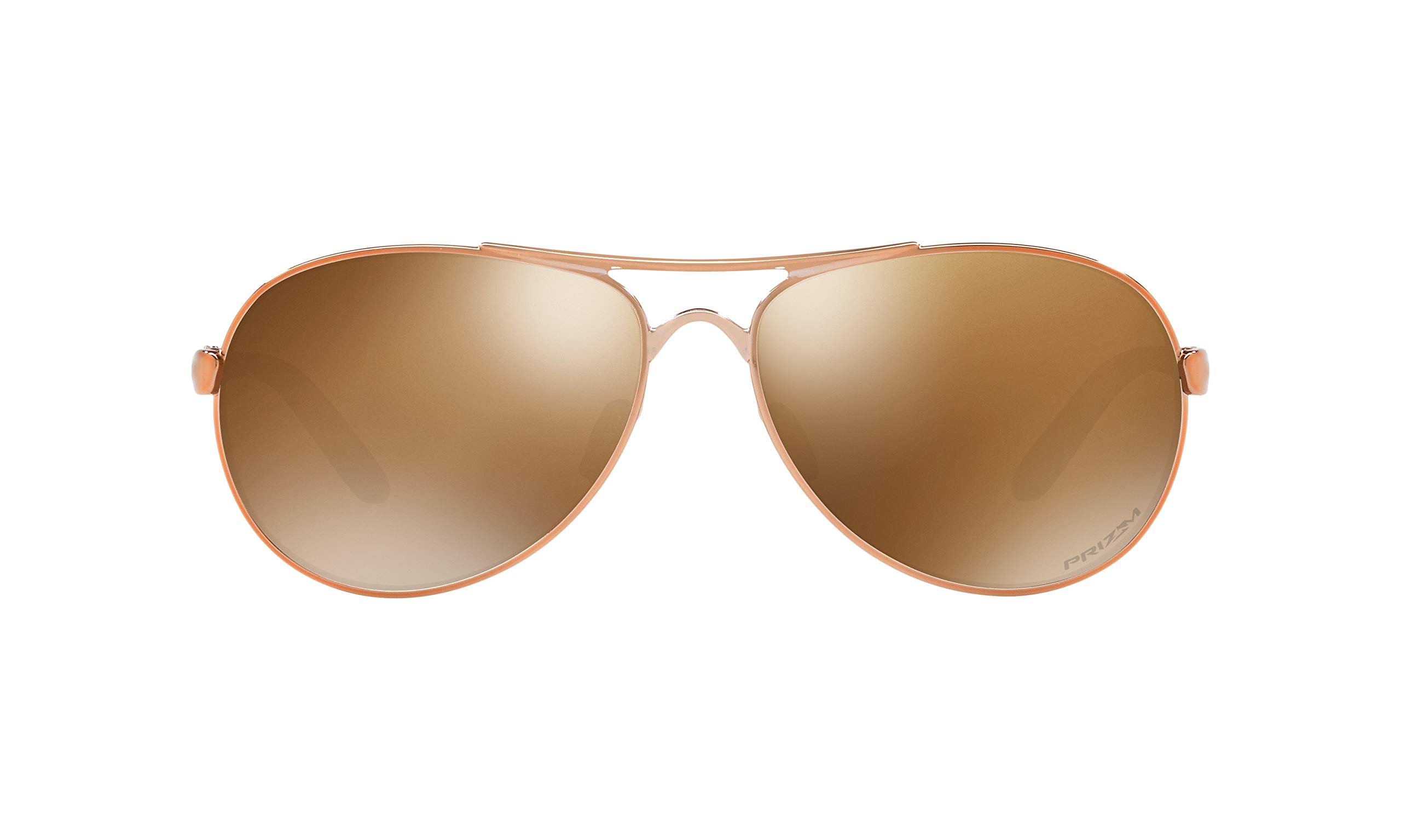 Oakley Women's OO4108 Tie Breaker Aviator Sunglasses, Rose Gold/Prizm Tungsten Polarized, 56 mm