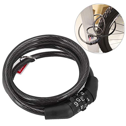 SALUTUY Bicycle Steel Cable Lock, Passwords Bike Lock High Strength Anti-Theft Folding for Bike Mountain Bicycle