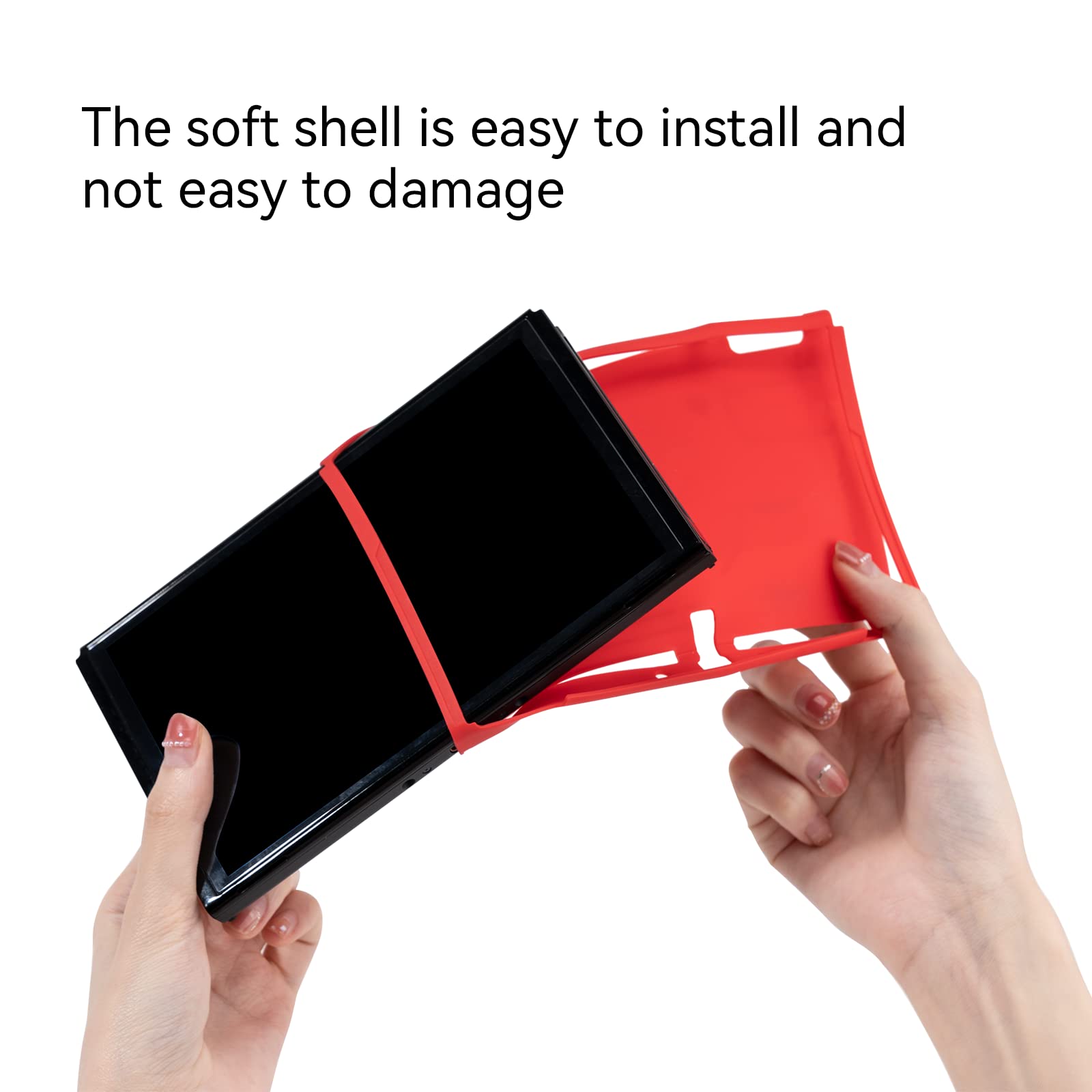 YOCORE Switch Protective Case | Dockable Protective Red Case Compatible with Switch,All-in-one design,Anti-Scratch and Shock-Absorption Design Soft TPU Cover-EVA