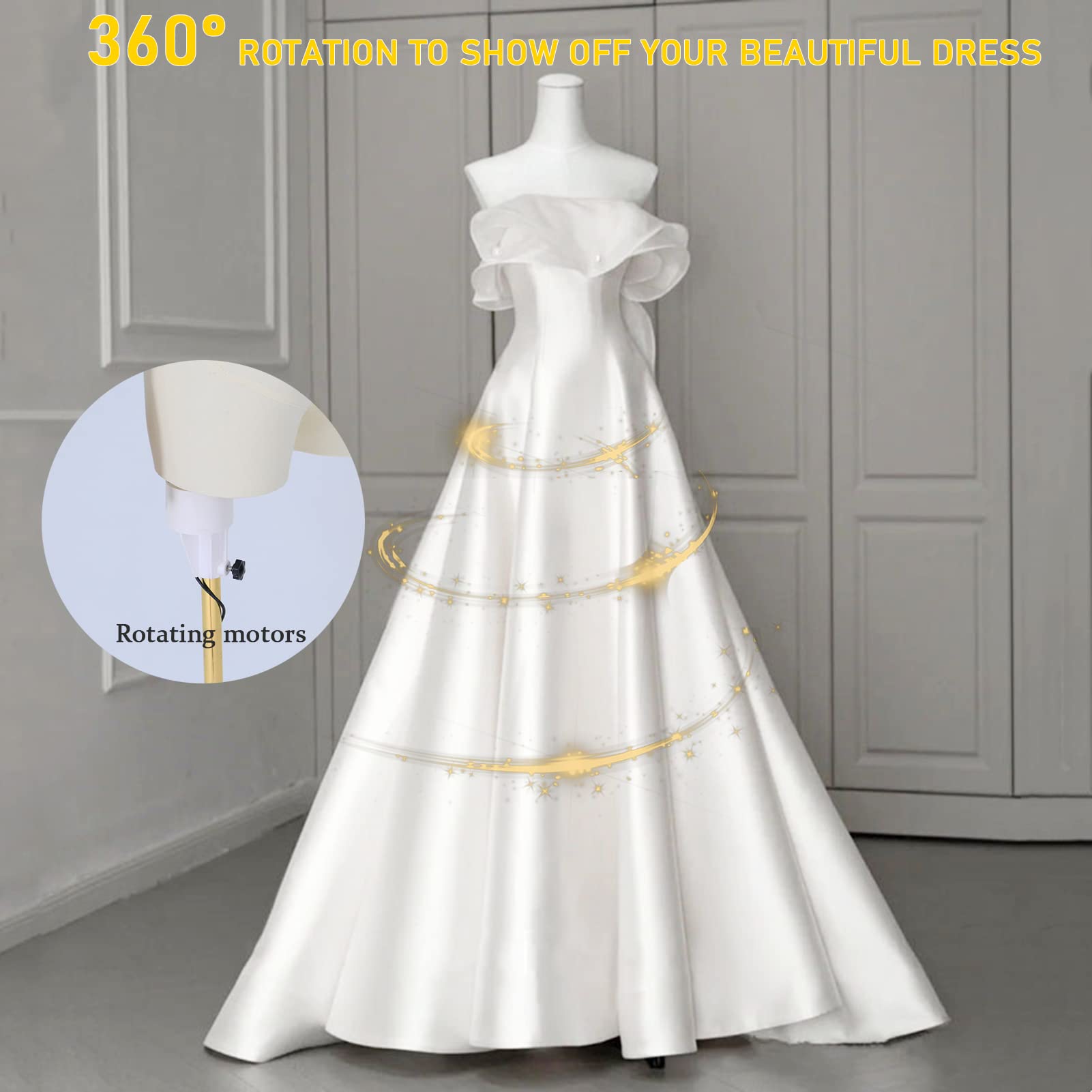 Rotating Display Stand for Mannequin Dress Form, 360 Degree Turntable Display Stand Motorized Turntable for Boutiques Clothing Store