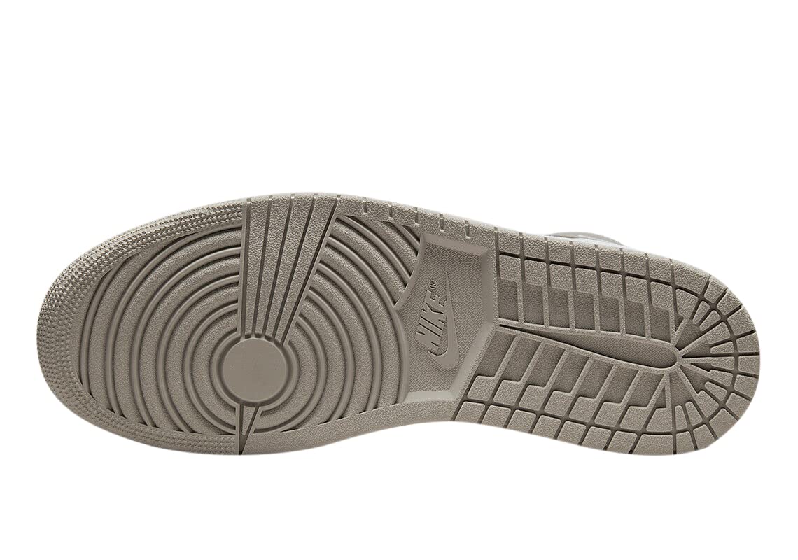 Nike Men's Air Jordan 1 Mid Sneaker,, College Grey/Light Bone-white, 9