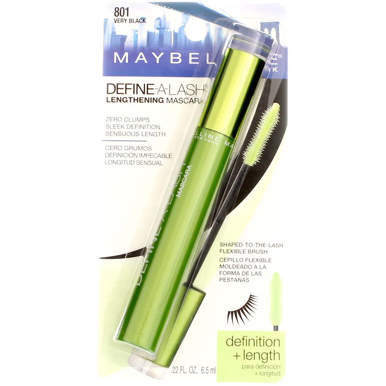 Maybelline New York Define-A-Lash Volume Washable Mascara, 821 Very Black, 0.22 Fluid Ounce