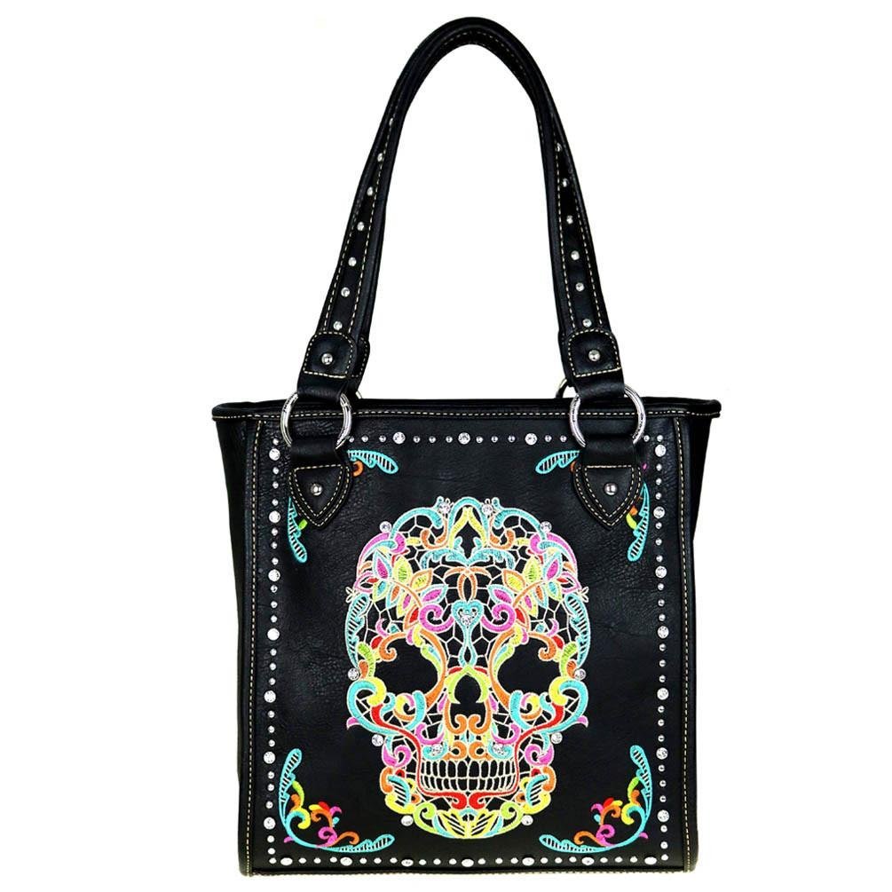 Montana West MW494G-8113 Sugar Skull Collection Concealed Handgun Tote (Multicolor)