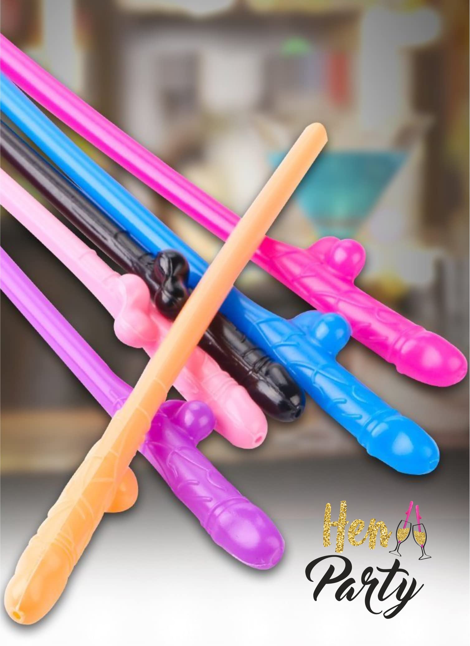 Straws 24 Penis Party Straws Hen Dick Straws Naughty - Hen Party Straws - Willy Penis Decorations Bachelorette Penis Party Straws Naughty