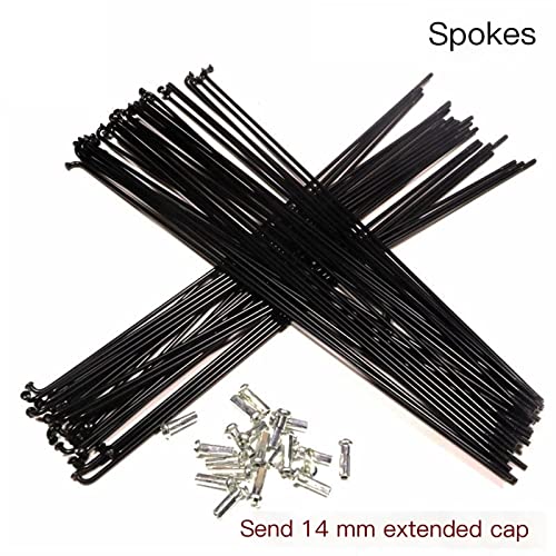 TRENDYBOY Bicycle Spokes, Mountain Cars 14G Wire Strip Car Round Spoke Stainless Steel Black Spoke 82mm-275mm (尺寸 : 258 mm, 属性 : 10Pcs)