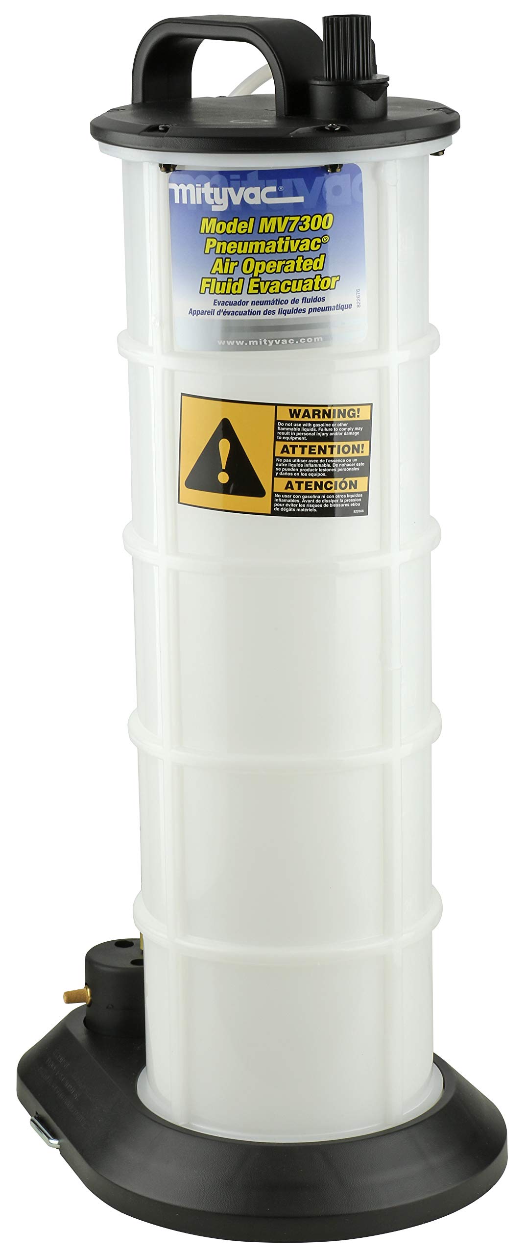 Mityvac MV7300 Pneumatic Air Operated Fluid Evacuator with Accessories for Draining Engine Oil or Transmission Fluid Directly Through The Dipstick Tubes