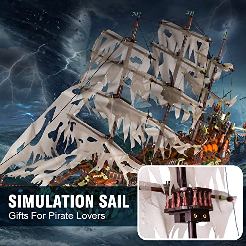 YESHIN Pirates Ship Model Building Kits, Pirate Brick Toy Set Construction Set to Build, Assembly Toy for Teens Collections