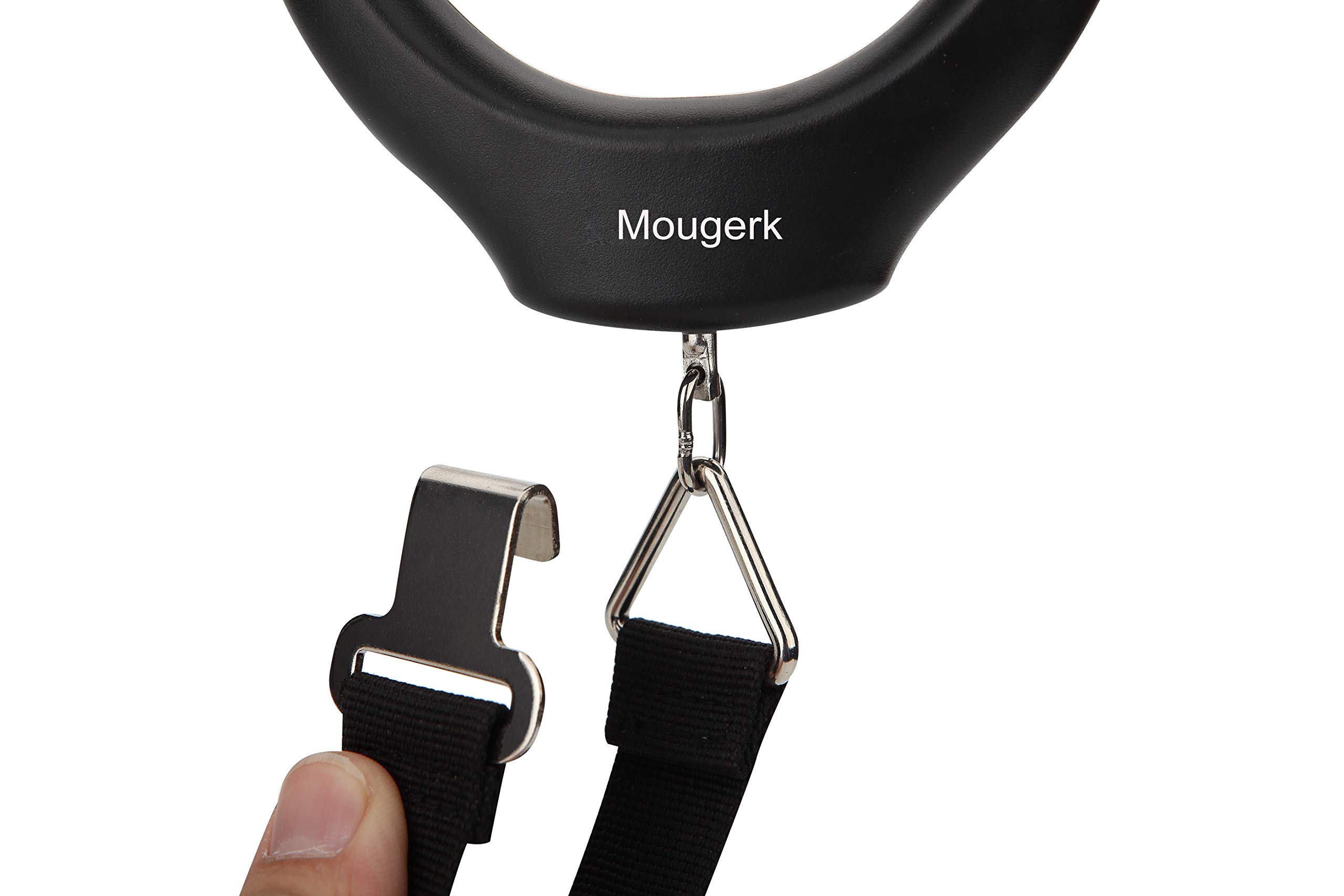 Mougerk 110lb 50kg Portable Digital Hanging Luggage Weight Scale Postal Scales, 2 AAA Batteries (Not Included) (Black)