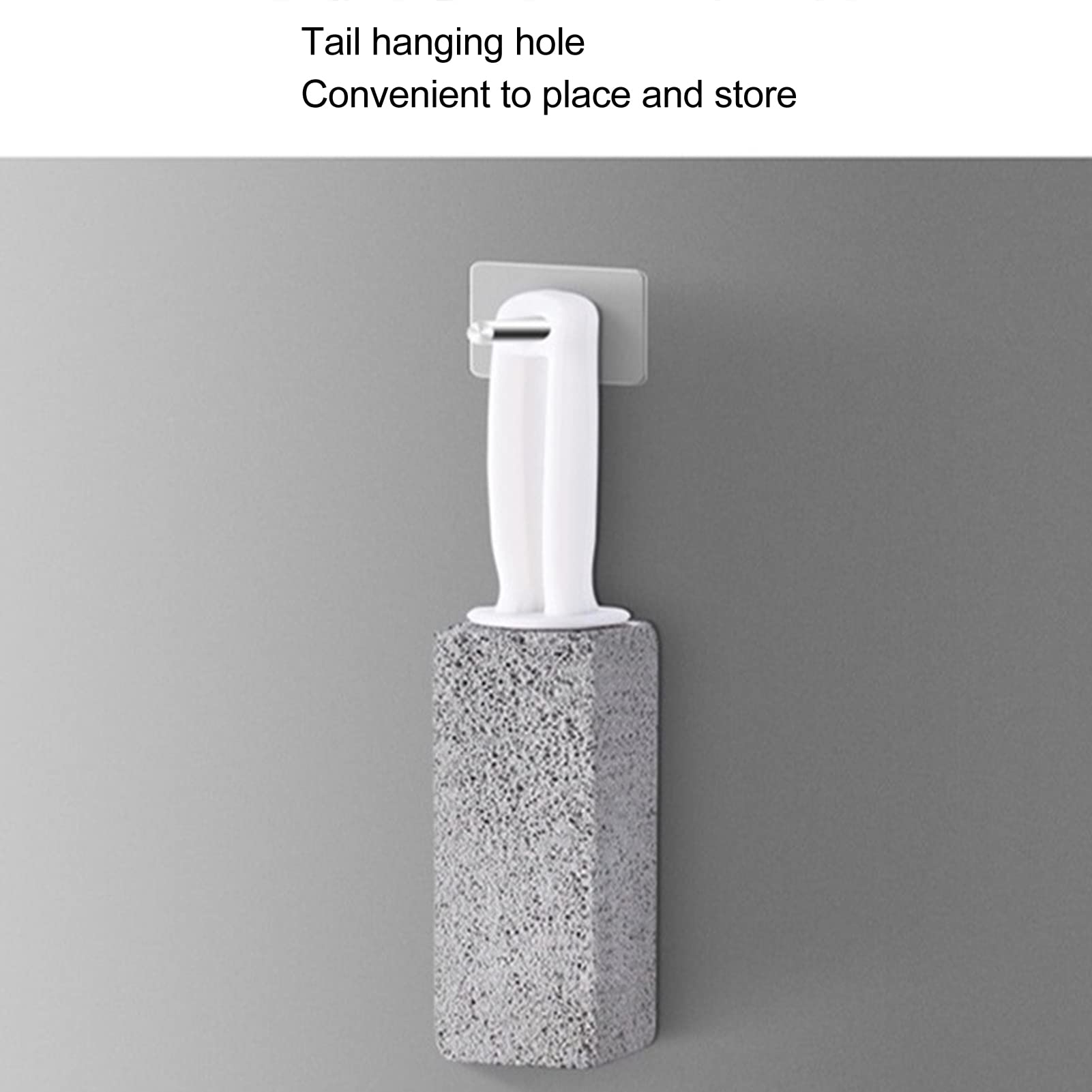 MOUMOUTEN 2pcs Pumice Stone Toilet Bowl Cleaner Efficient Toilet Bowl Cleaner Brush with Curved PP Handlee for Tiles BBQ Grills