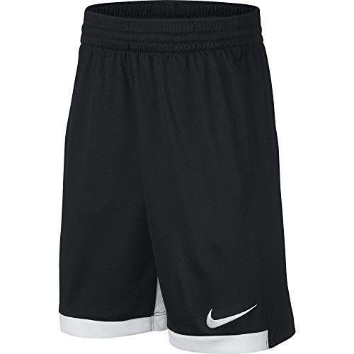 Nike 8" Dry Short Trophy, Dri-FIT Boys' training shorts, Athletic shorts, Black/White/White, L
