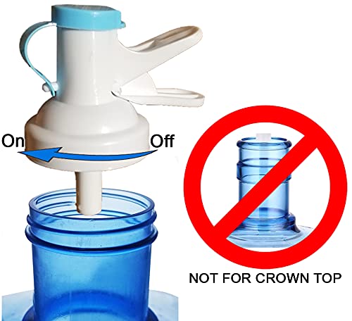 Water Dispenser Valve for 50mm Threaded Top Water Bottle, Reusable Water Jug Cap Plastic Spigot Faucet- (For Threaded Tops ONLY) (Threaded)