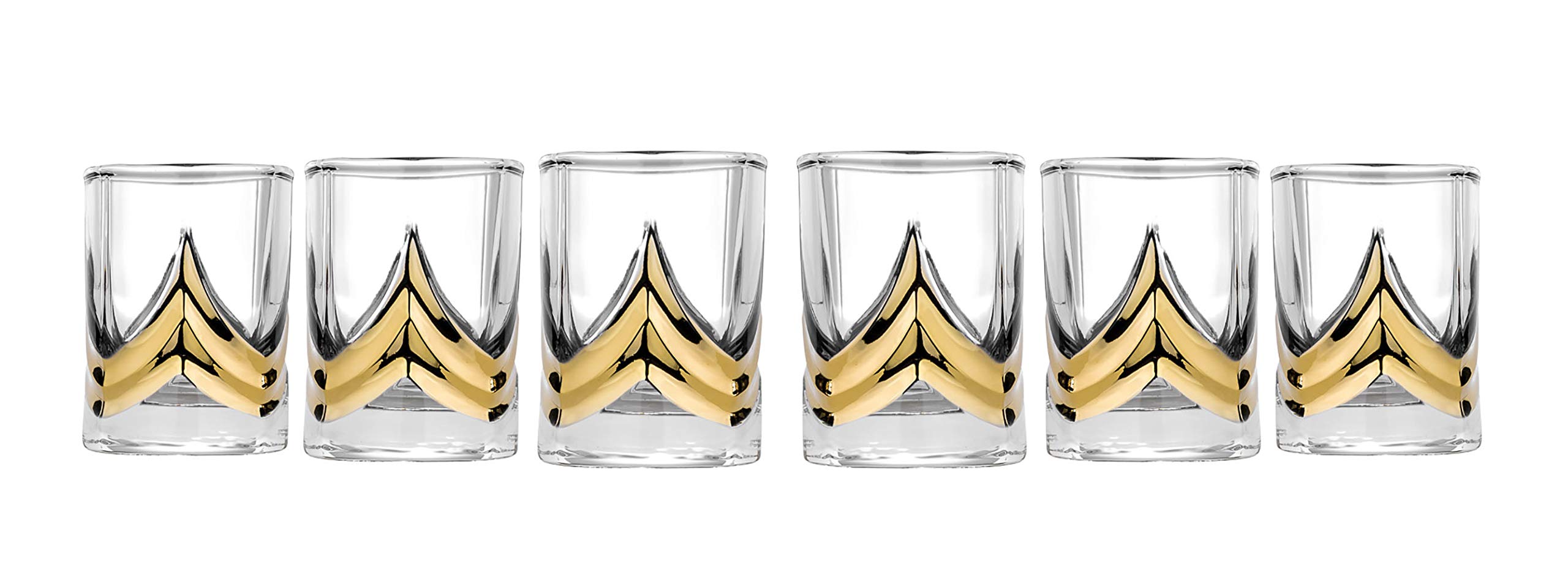 Triumph 2-Ounce Shot Glasses, Shot Glass Set for Tequila and Vodka, Collectible Gift for Anniversaries and Birthdays, Set of 6