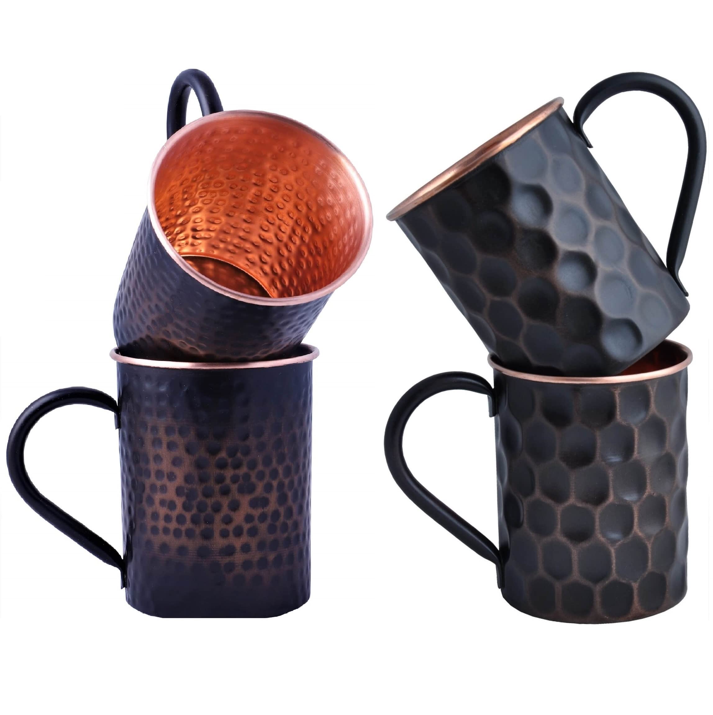 Staglife 16 Oz Black Diamond Moscow Mule Copper Mugs for Men [Set of 2] 16 Oz Moscow Mule Copper Mugs [Set of 2]