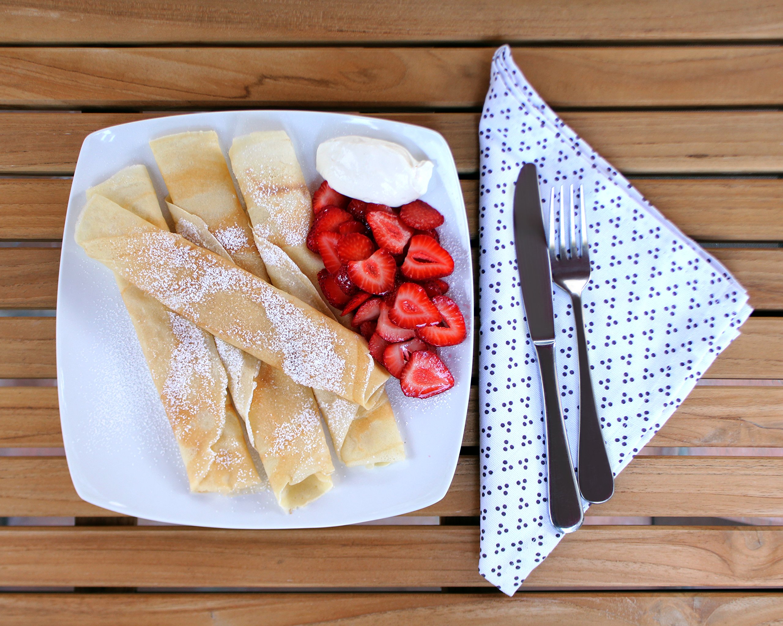 The ORIGINAL Crepe Spreader and Spatula Kit - 2 Piece Set (6β Spreader and 14β Spatula) Convenient Size to Fit Large Crepe Pan Maker | All Natural Beechwood Construction