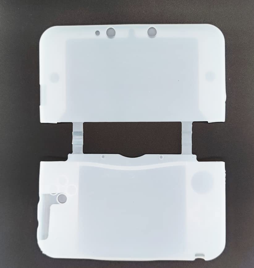 New Rubber Soft Silicone Cover Case for 3DS XL LL 3DSXL 3DSLL Console Full Body Protective Skin Shell (Clear White)