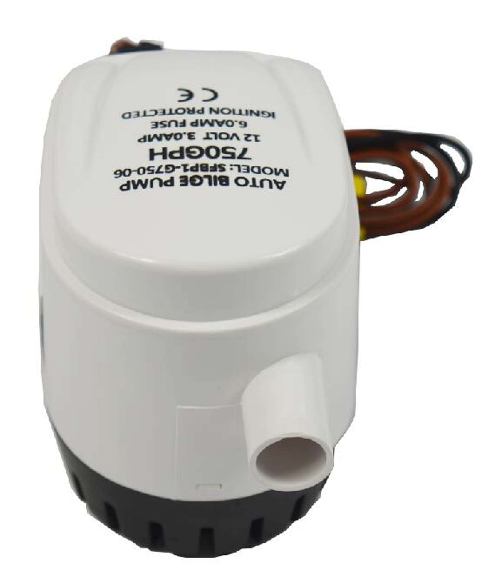 TECHTONGDA Automatic Submersible Boat Bilge Water Pump 12v 750gph Auto Bilge Pumps with Float Switch and 3/4 inch Hose Outlet for Boat Caravan RV