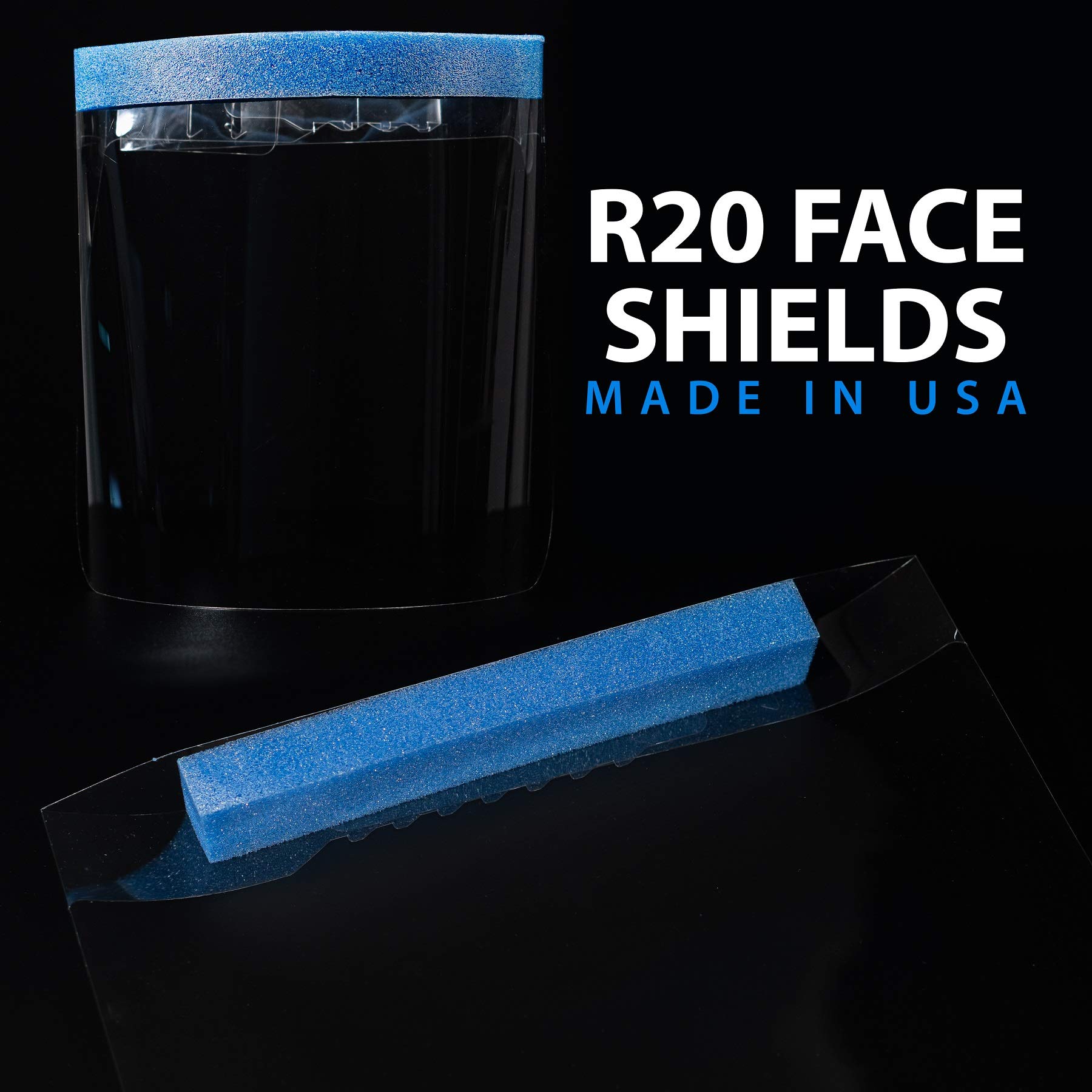REZVANI Protective Face Shields with Clear Vision, Adjustable, Lightweight and Anti-Fog For Eye Protection. (2 Pack)