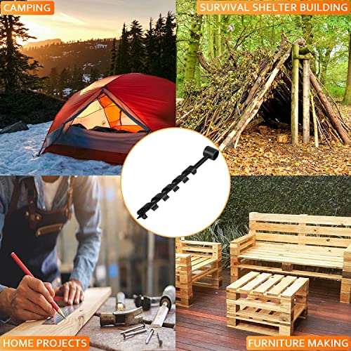 Yoursme 1β x 12β Scotch Eye Wood Auger Drill Bit - Hand Auger for Bushcraft Backpack and Camping - Addition Tool to Survival and Camping Gear Packs