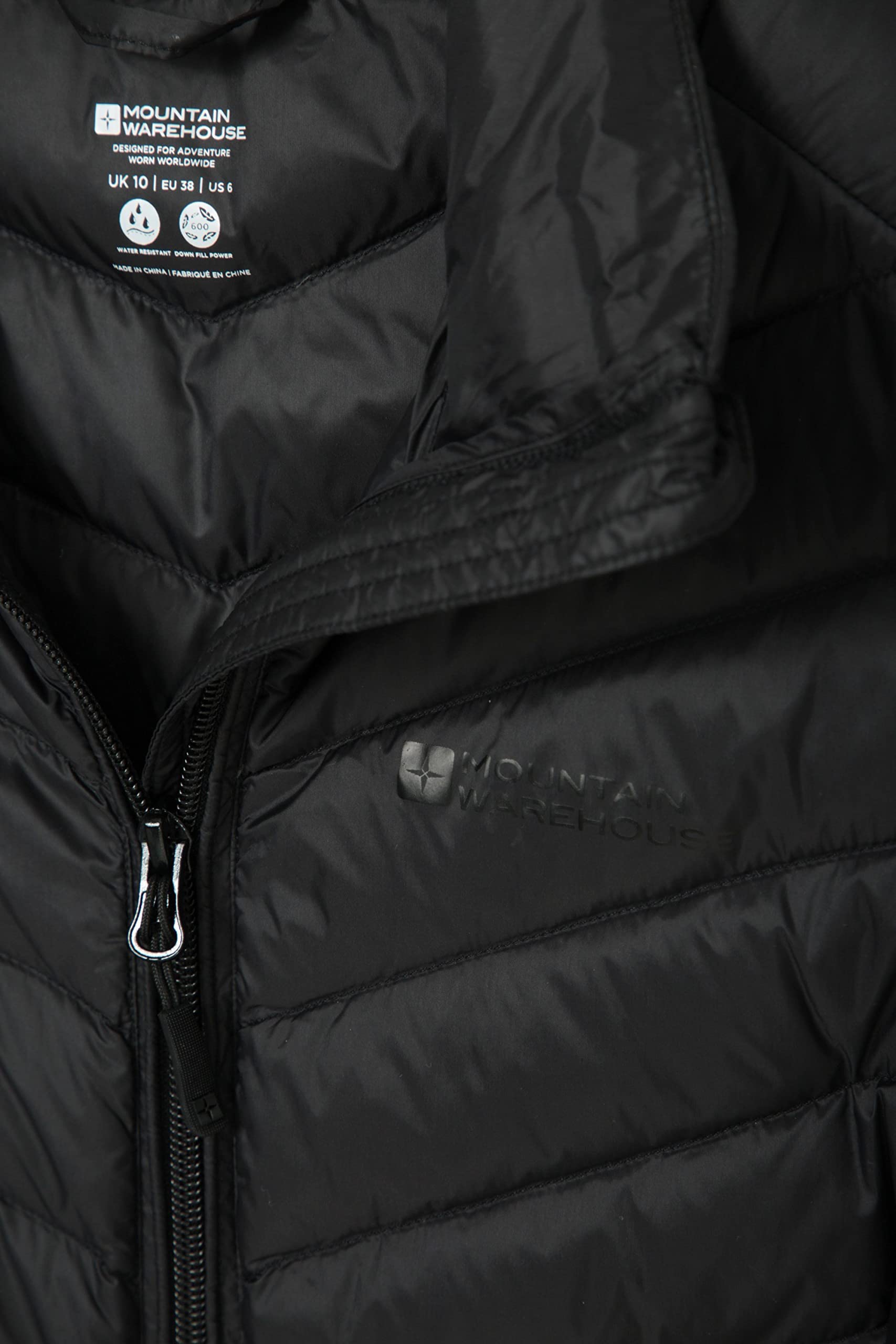 Mountain Warehouse Featherweight Womens Winter Down Gilet -Bodywarmer Black 8