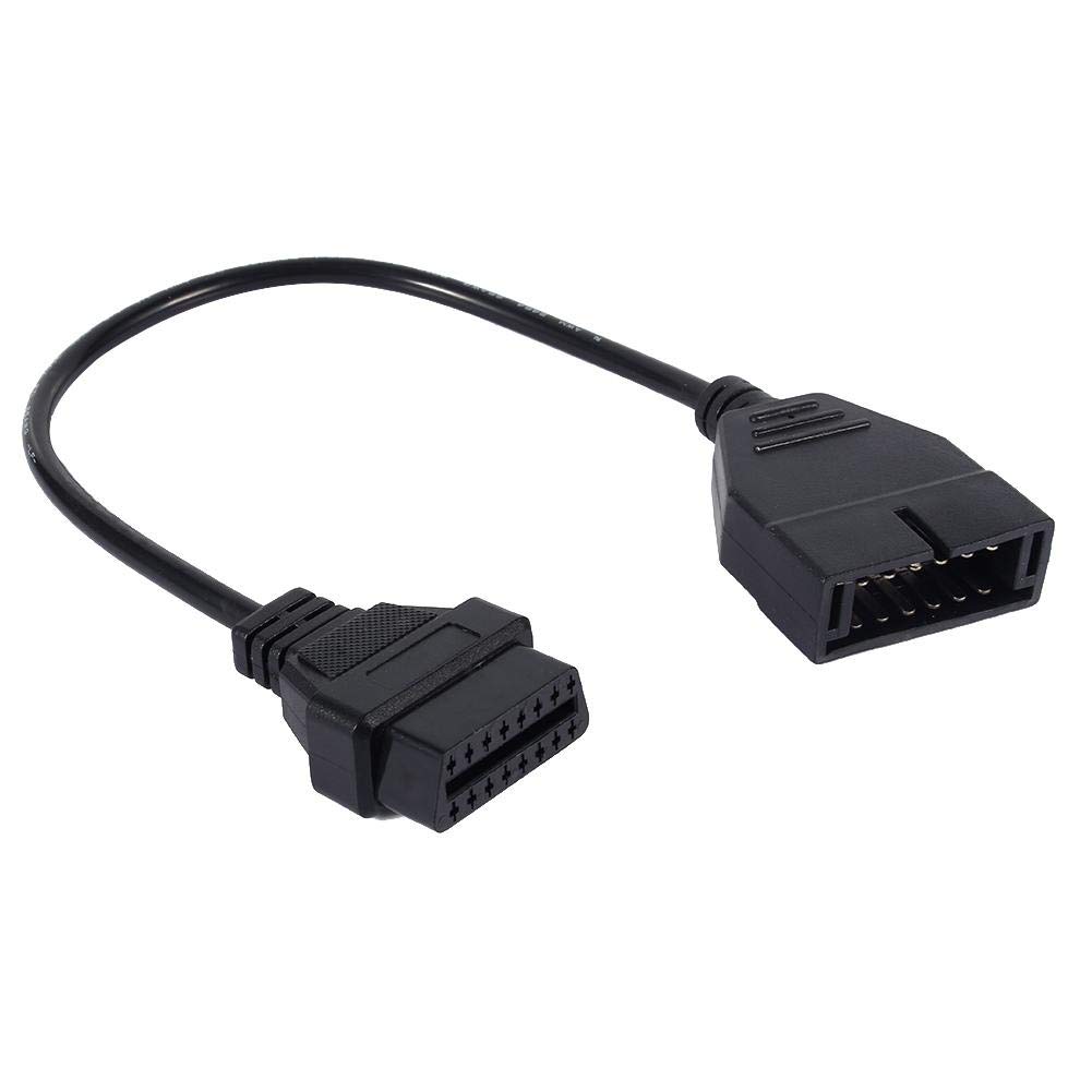 OBD1 12 Pins to OBD2 16 Pins, Diagnostic Tool Connector Adapter Cable for OBD1 12 Pins to OBD2 16 Pins