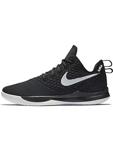 Nike Men's Lebron Witness III Basketball Shoe Black/White/Cool Grey Size 13 M US