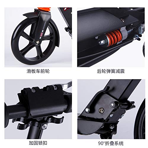 NAN City Convenient Life Scooter, Two-Wheel Folding Scooter, Adult Children Sliding Distance 10KM Non-Electric Disc Brake System