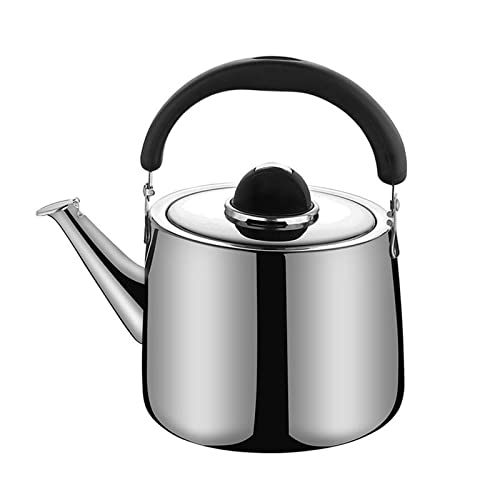 MMSEKT Camping Kettle Thickened whistle kettle stainless steel fast heating kettle household teapot