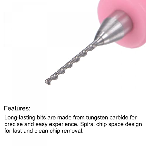 uxcell Micro PCB Drill Bit Set 0.7mm 0.8mm, 1/8" 3.175mm Shank Tungsten Carbide CNC Engraving Print Circuit Board Drill Bits Rotary Tool 20pcs