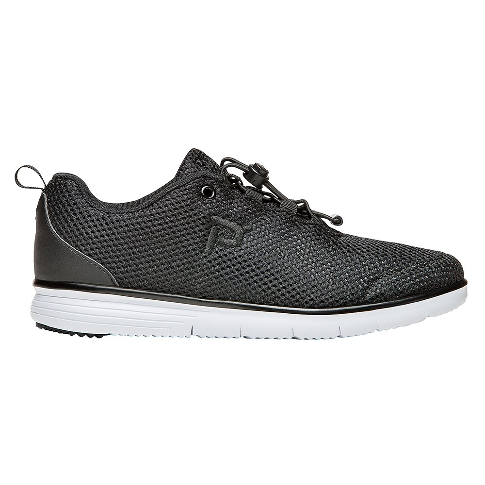 Propét Womens TravelFit Prestige Walking Shoe, Black, 11 XX-Wide US