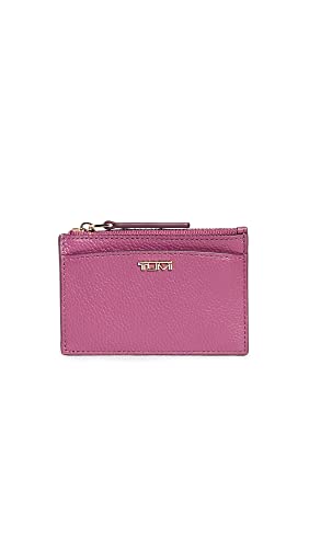 TUMI Women's Zip Card Case, Hibiscus, Pink, One Size