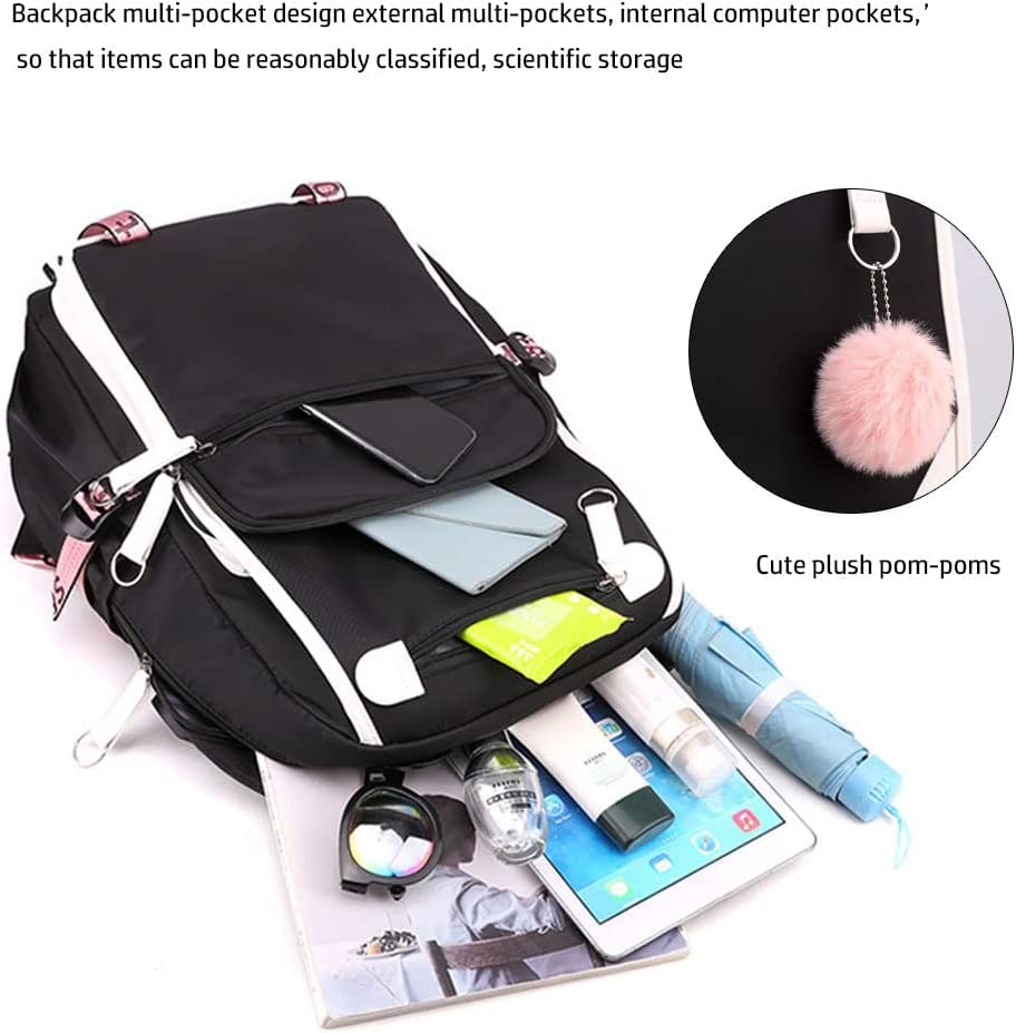 RUILIHIAO Fashionable Cool Cartoon Laptop Backpack Lightweight Bags School Bag Multiple Pockets Outdoor Travel Bookbag