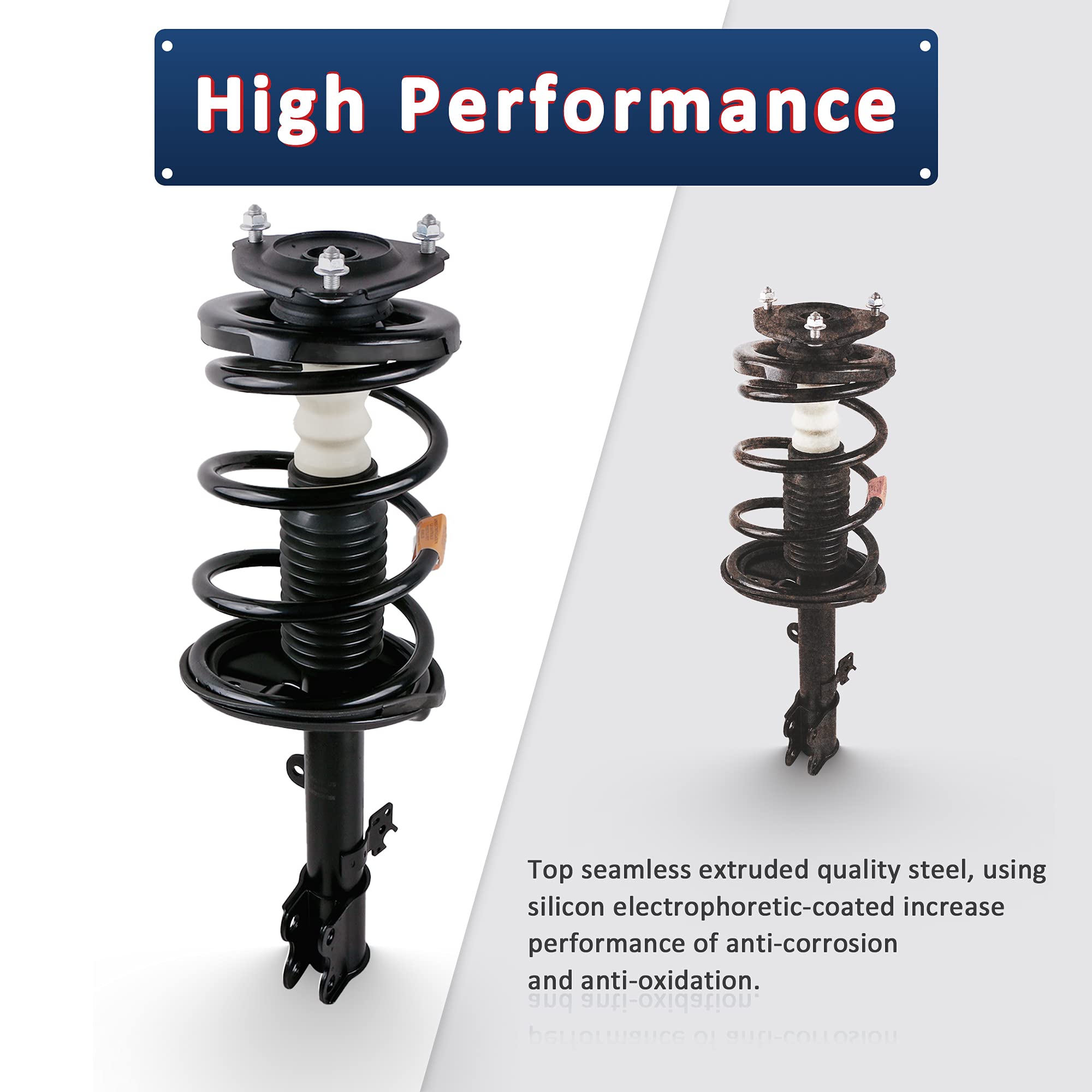 MOSTPLUS 172248 Front Strut Spring Assemblies Compatible for 2005-2010 Chrysler 300 2006-2010 Dodge Charger 2006-2010 Magnum V6 (Set of 2)
