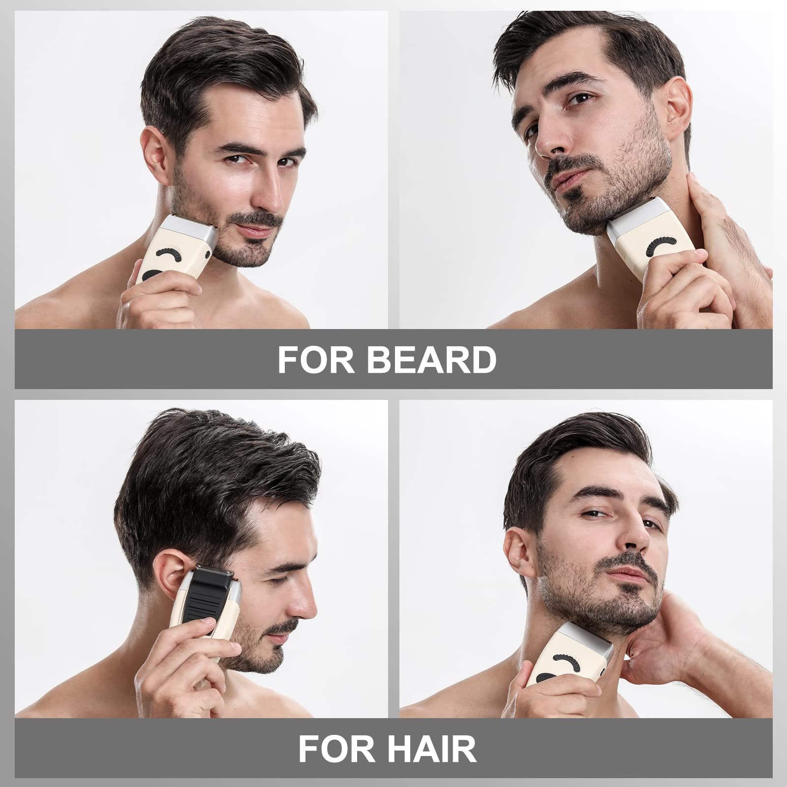Zesuti Electric Shavers for Men,Double Foil Beard Bald Shavers,3 Adjustable Speeds Electric Razor Barber Beard Shavers Rechargeable,Waterproof Mens Mustache & Beard Trimmer with LED Display