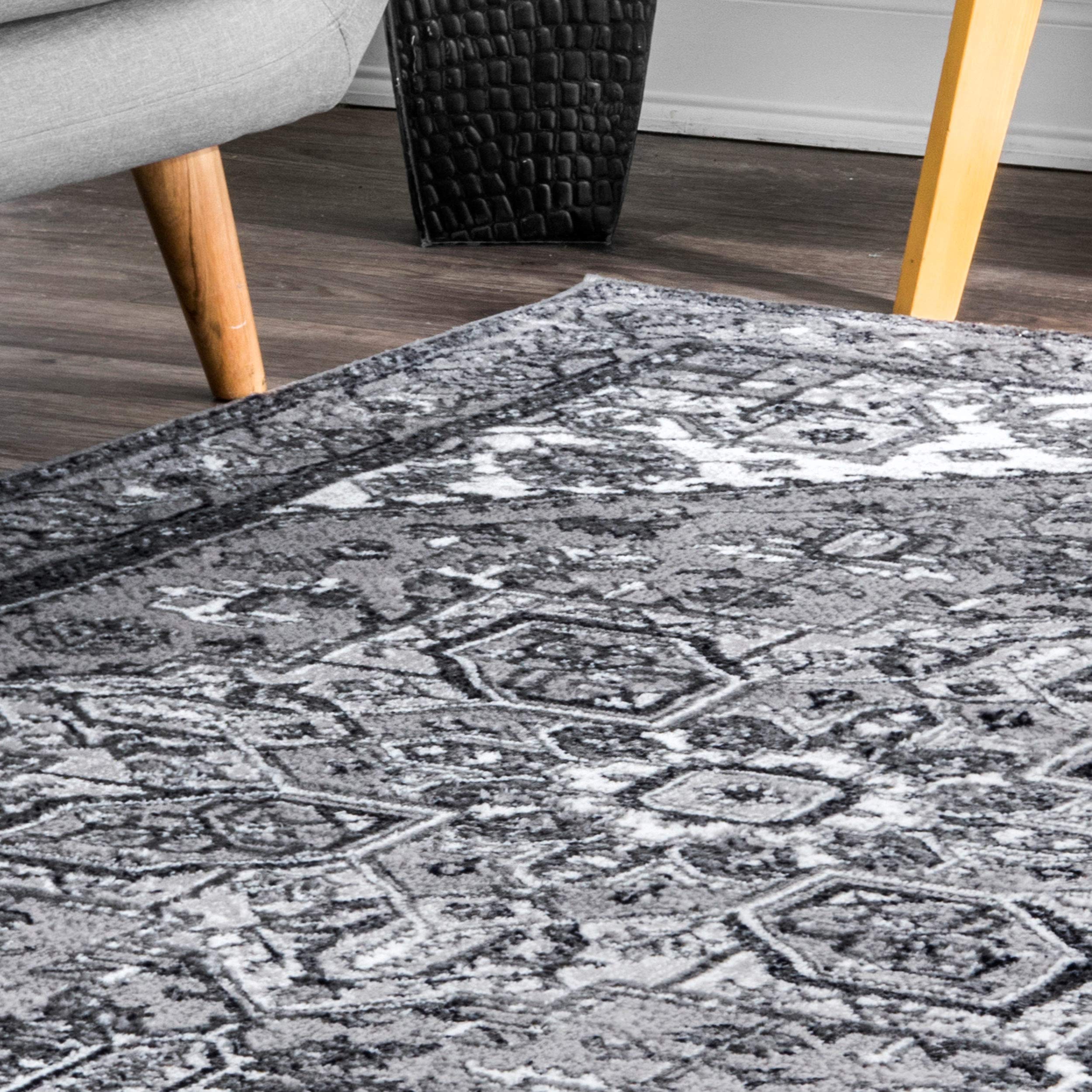nuLOOM Transitional Medallion Sara Area Rug, 8x10, Grey