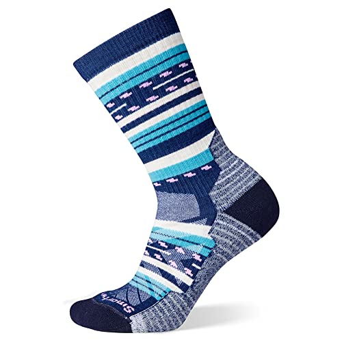 Smartwool Women's Hike Light Cushion Margarita Crew Socks, Alpine Blue, Large