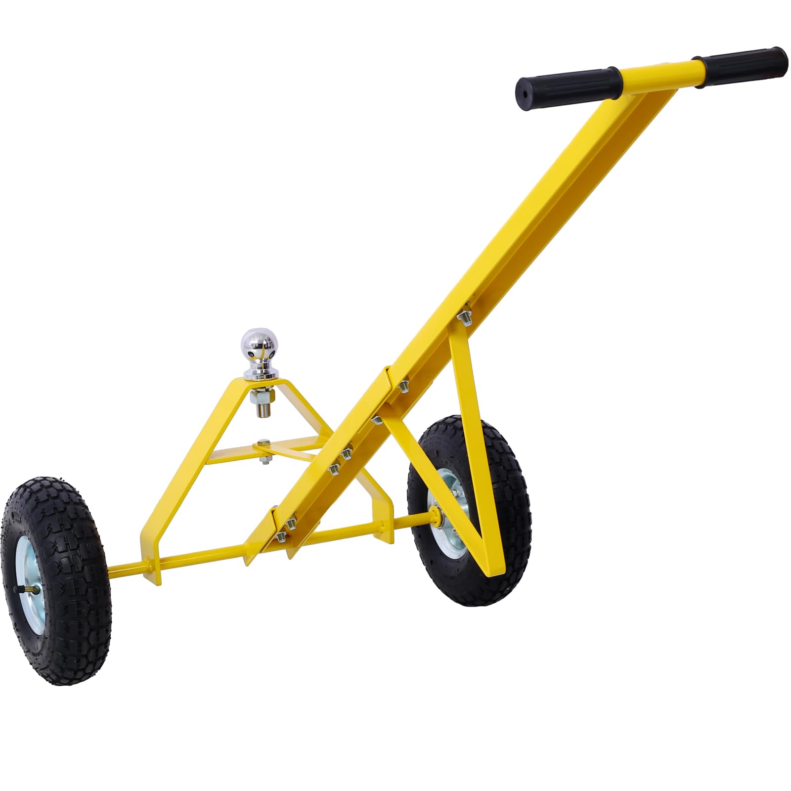 Miscoos Trailer Dolly with Pneumatic Tires - 600 Lb. Maximum Capacity,Yellow Color