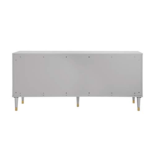 Posh Living Inspired Home Keao 3 Doors Sideboard Buffet in Light Gray