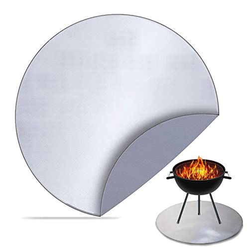 Yurulitdor Round Fire Pit Mat, 36inch Fireproof Mat for Under Fire Pit, Fire Resistant Pad for Outdoor BBQ, Patio, Deck, Grass, Lawn (36inch)