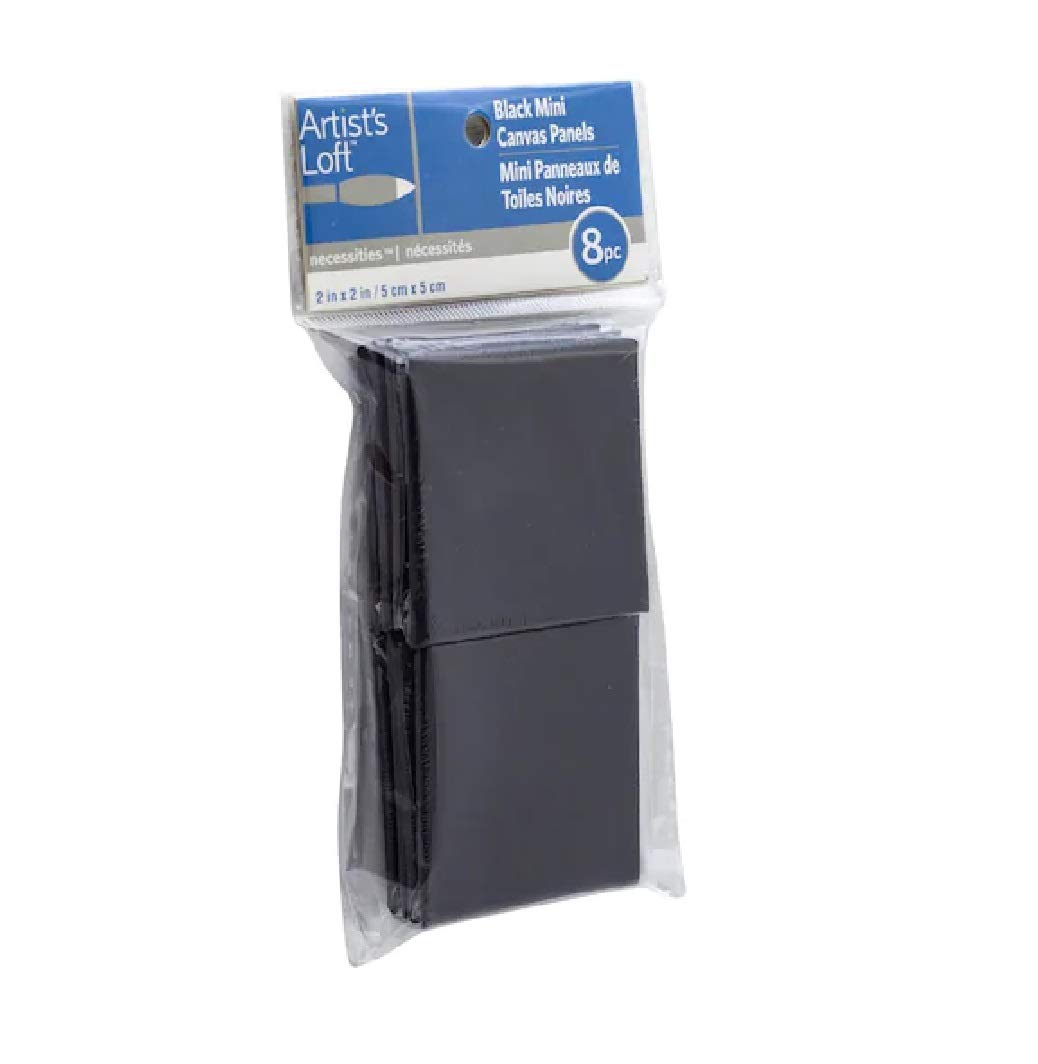 Necessities 2" x 2" Mini Canvas Panels 8ct. by Artist's Loft (Black)