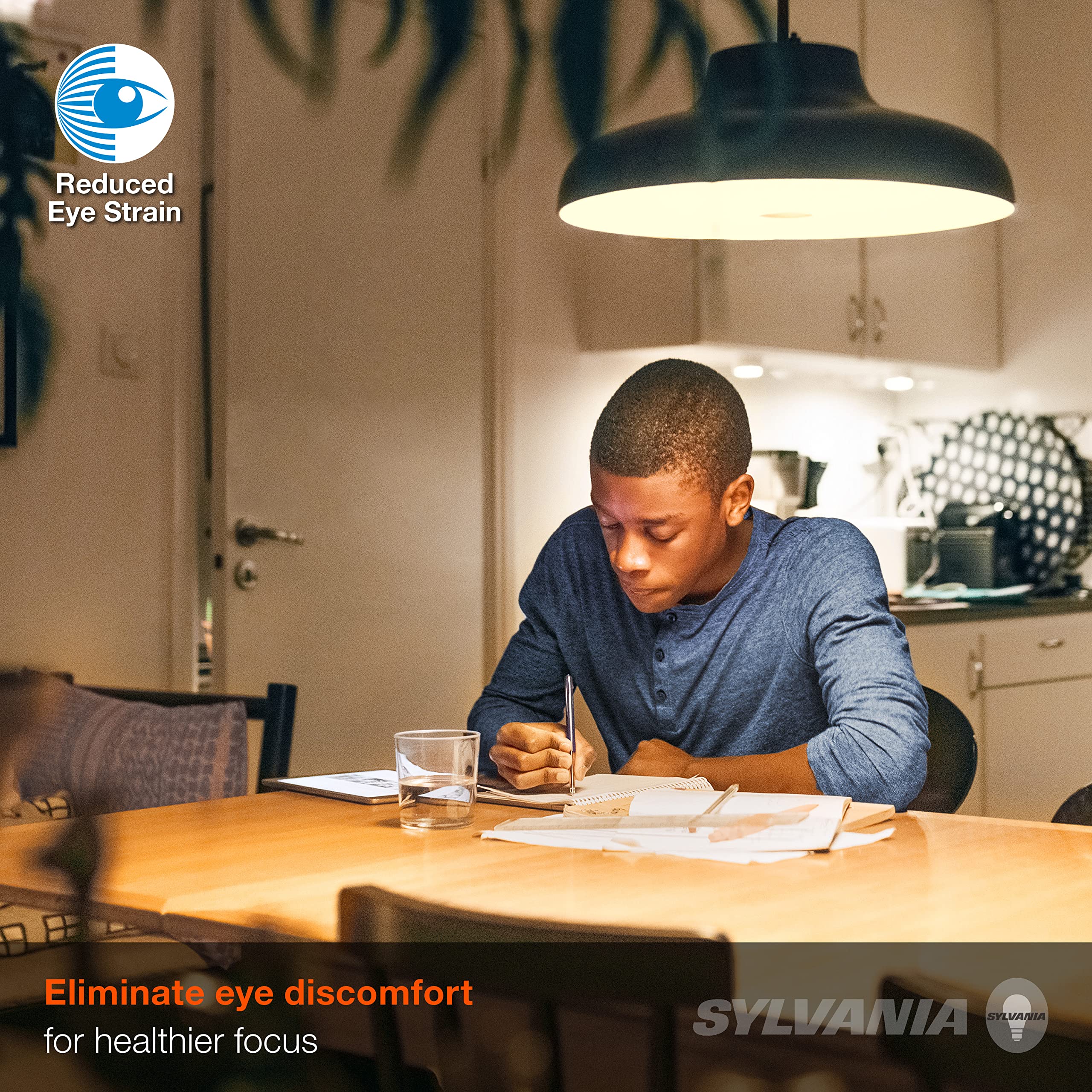 Sylvania Reduced Eye Strain A19 LED Light Bulb, 40W = 5.5W, 13 Year, Dimmable, Frosted, 5000K, Daylight - 1 Pk
