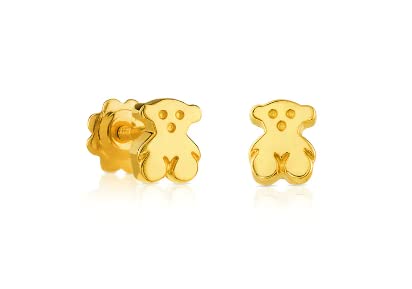 TOUS Bear earrings in 18kt yellow gold with screw clasp. Size: 6mm