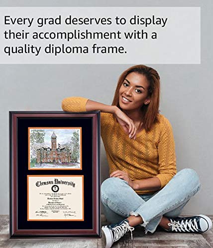 OCM DiplomaDisplay Traditional Frame for California State University, Dominguez Hills Toros | 8-1/2" x 11" Diploma Certificates | Black Mat | Home & Office | Graduation Gift