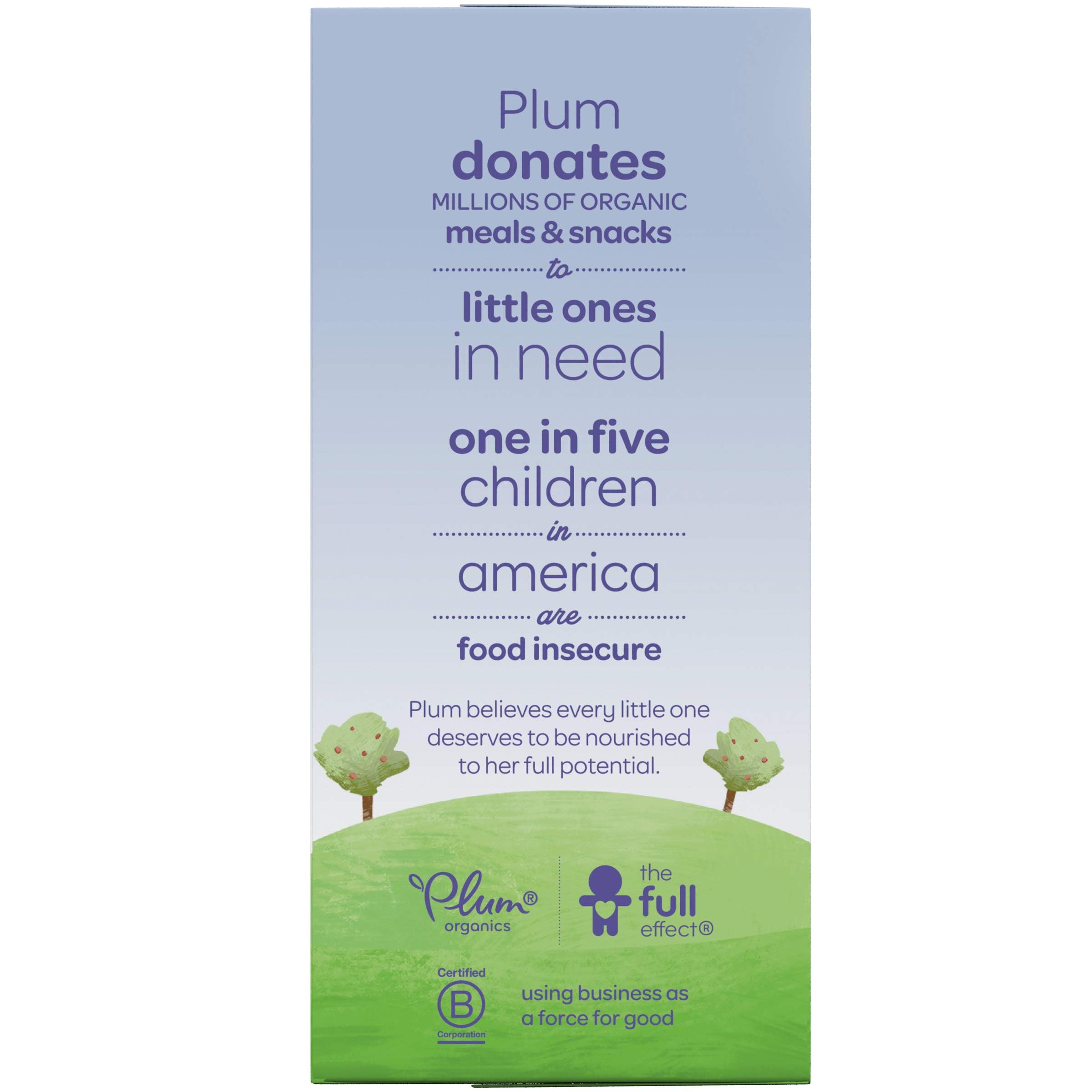 Plum Organics, Smoothie Mashups, Organic On-The-Go Squeeze Kids Snacks, Applesauce, Blueberry & Carrot, 3.17 Ounce Pouch (24 Total) Packaging May Vary