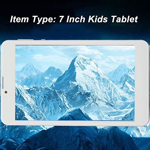 Zunate 7in IPS Kids Tablet PC, Octa Core CPU Gaming Tablet with 2GB 32GB, 1280x800 FHD Screen, Bluetooth Dual Band WiFi, 4500mAh Large Battery, Dual SIM 3G Calling Tablet for Android 10(Gold)