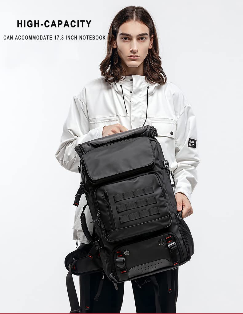 NASKVOWT Men travel backpack, gym backpack with shoe compartment, travel bag with shoe compartment, travel backpack carry on with USB charging port, shoe backpack, camping, outdoors trekking backpack