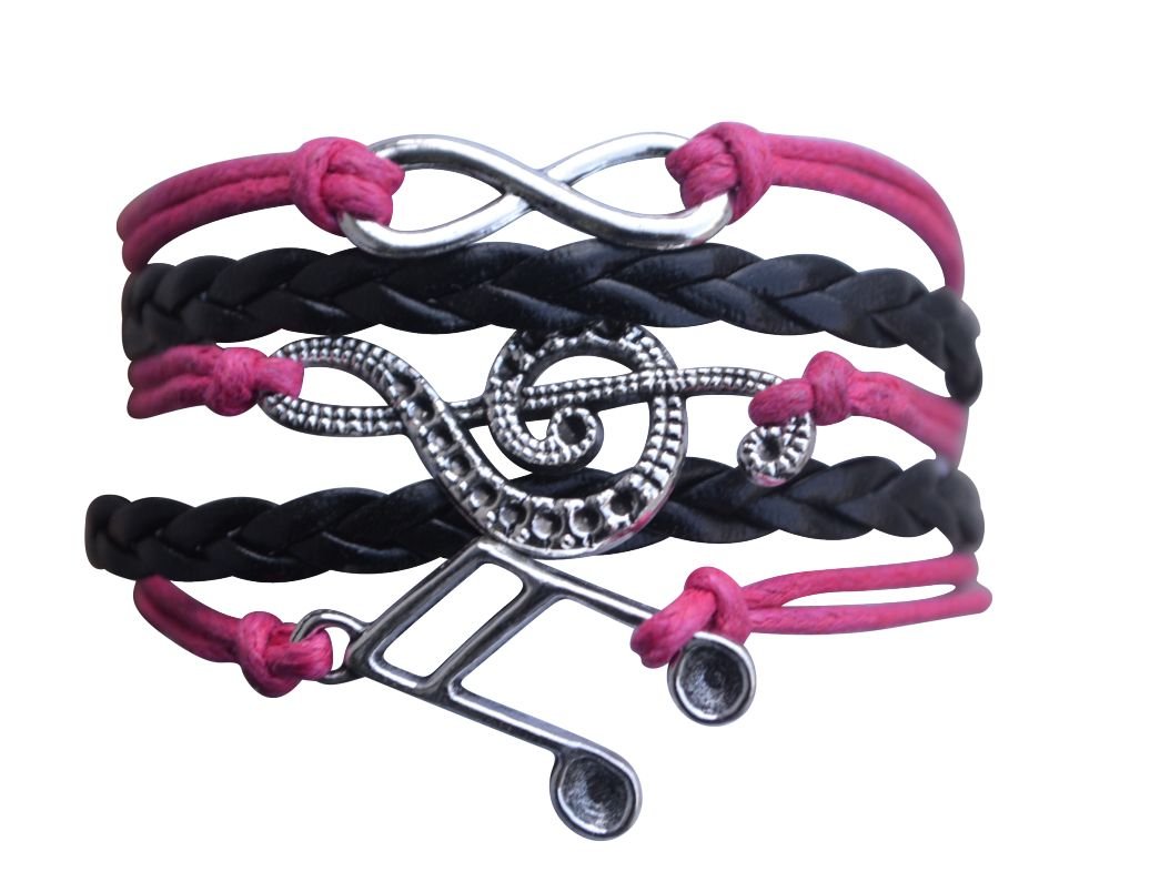 Music Bracelet Musical Jewelry - Infinity Love Music Gifts Music Jewelry Bracelet Gifts For Women, Teen, Girls Music Lovers, Music Teacher gifts, Music Themed Gifts